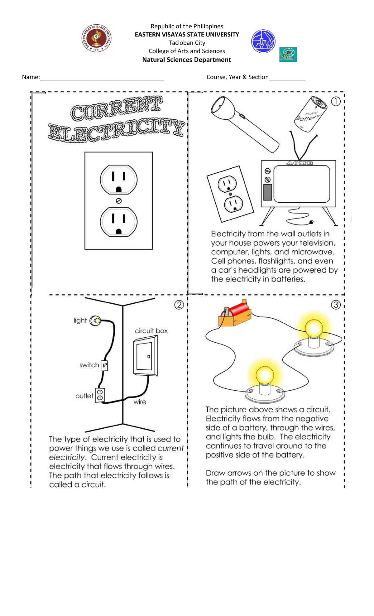 Electricity & Magnetism Final Activity - EASTERN VISAYAS STATE ...