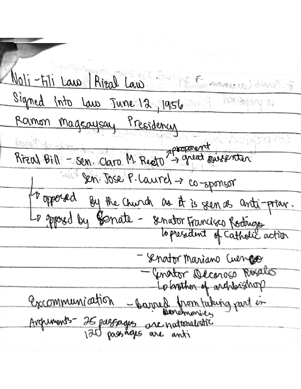 Rizal-Notes - notes - Noli Law I Rizal law Signed into law June 12 ...