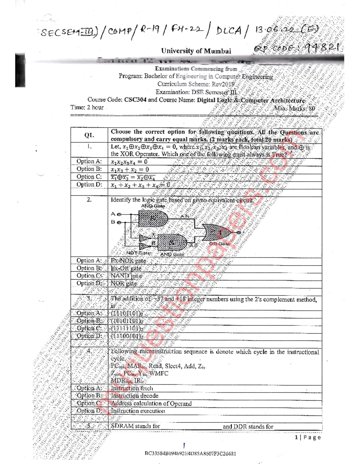 2022 may - previous yr question ppr - 13.06(E) University of Mumbai Examinations Commencing from ...