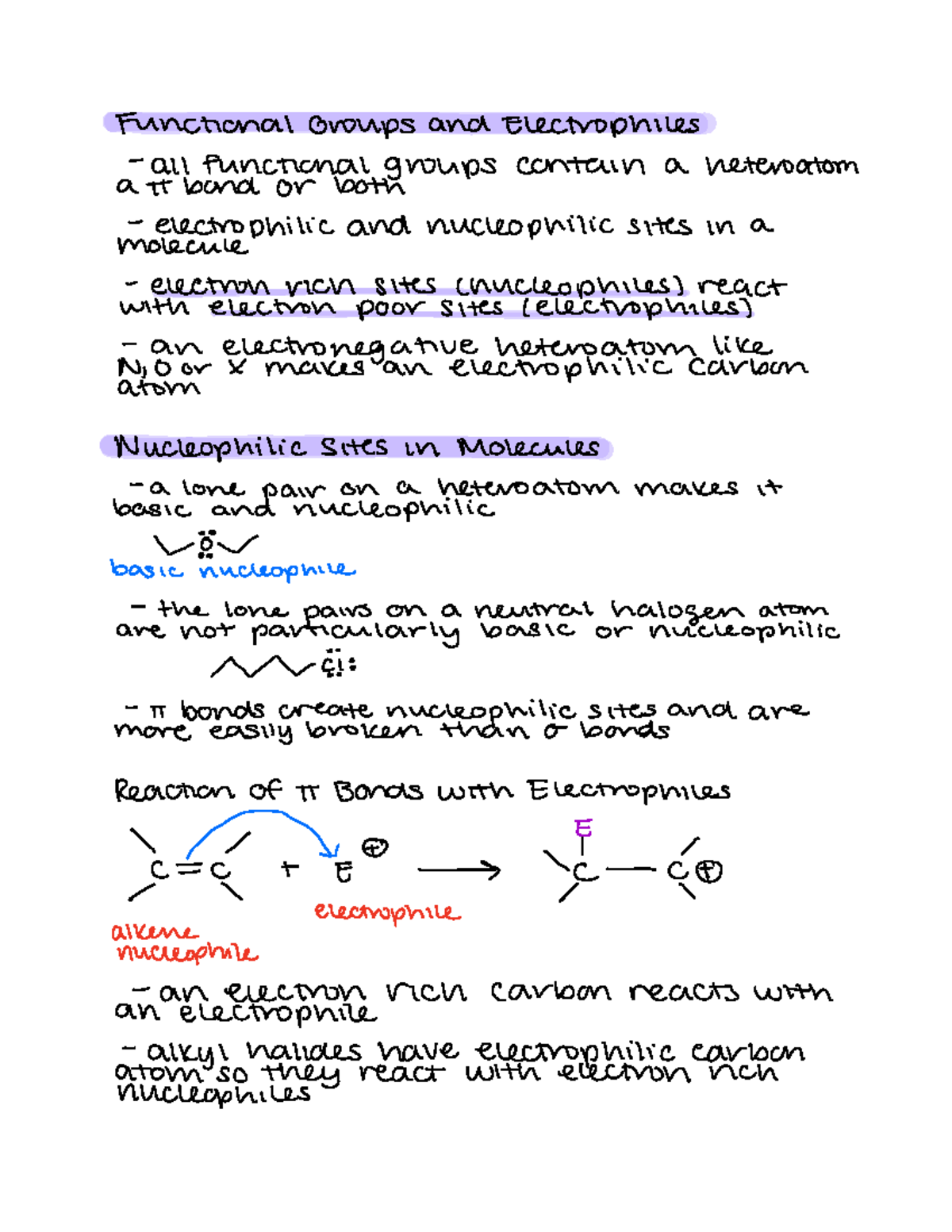 Organic Reactions - course material - Functional Groups and ...