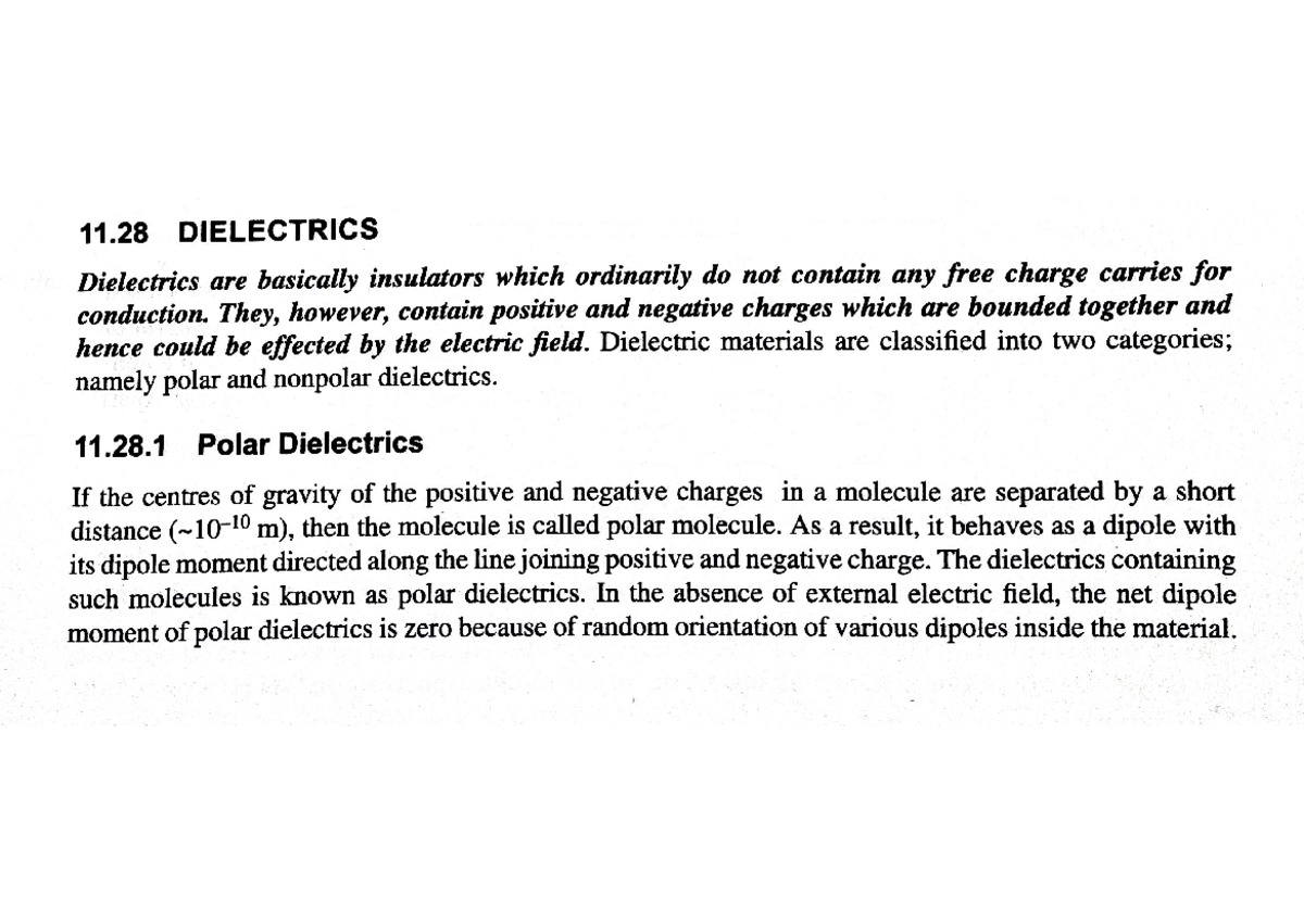 3.Polarization of dielectrics, dielectric constant-M-2 - Physics - Studocu