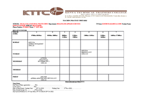 Revised Schemes AND Lesson PLAN FOR animal anatomy and physiology ...