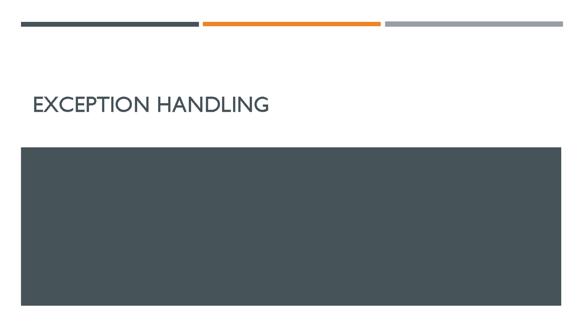 4 Python Exception Handling Exception Handling There Are At Least Two Distinguishable Kinds Of