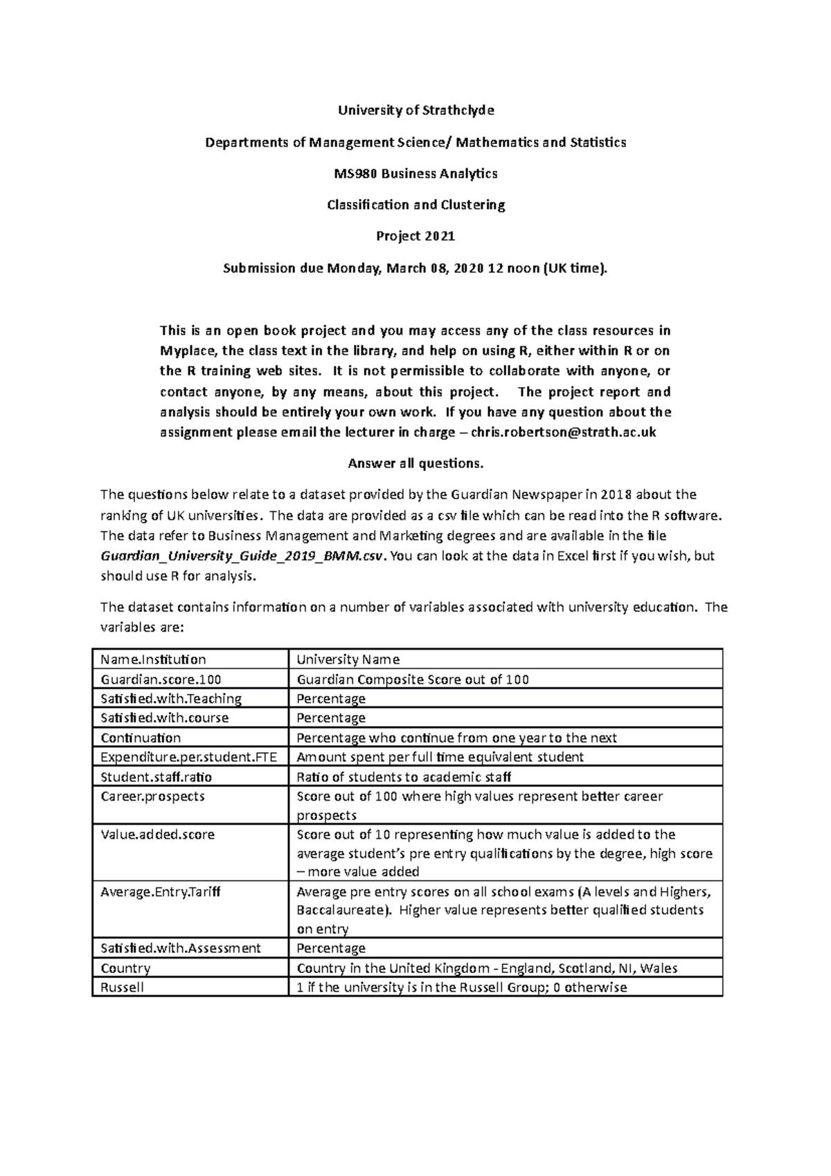 Lab Exam 2021 - Lab Exam 2021 - University of Strathclyde Departments ...