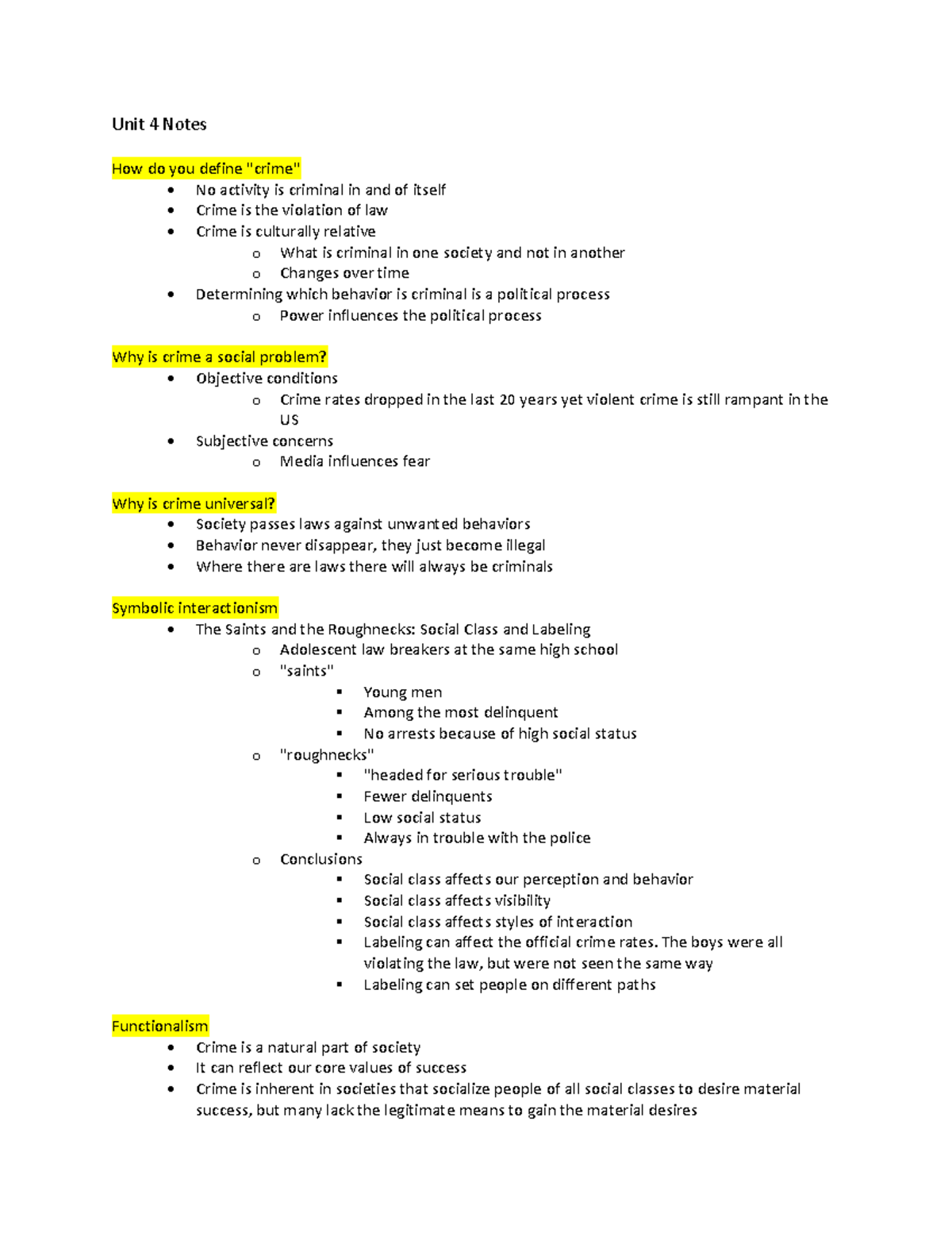 Contemorary Social Problems Unit 4 Notes - Unit 4 Notes How do you ...