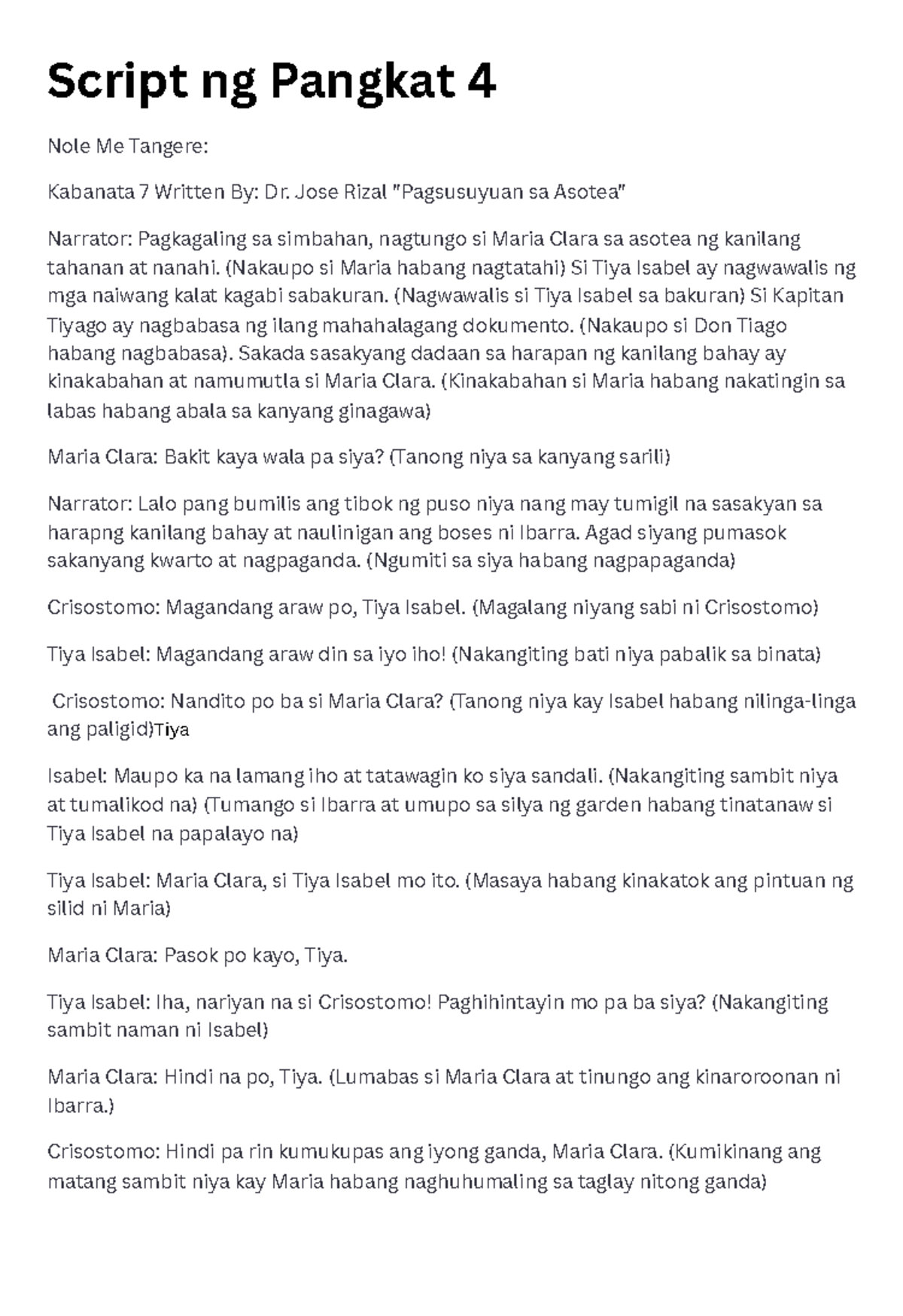 Script ng Pangkat 4 - Pls dont open this. This is a catfish document ...