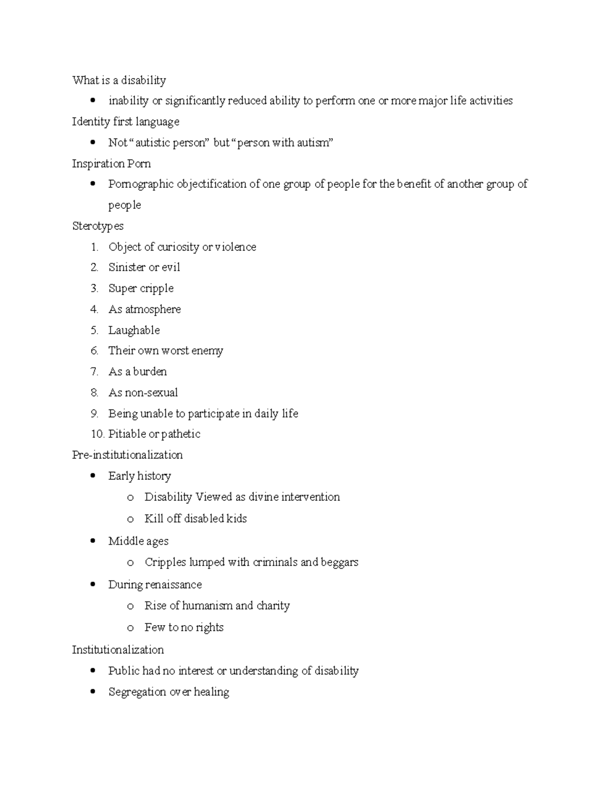 What is a disability - a - What is a disability inability or ...