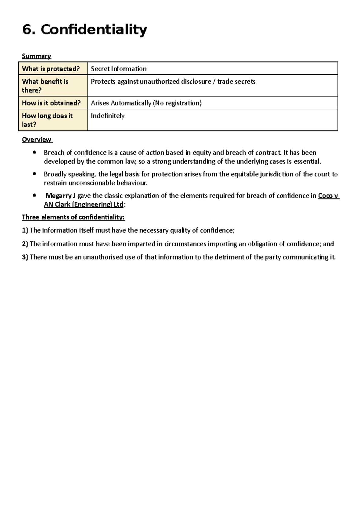 Unit 6. Confidentiality for University of Law 2021-22 - 6 ...