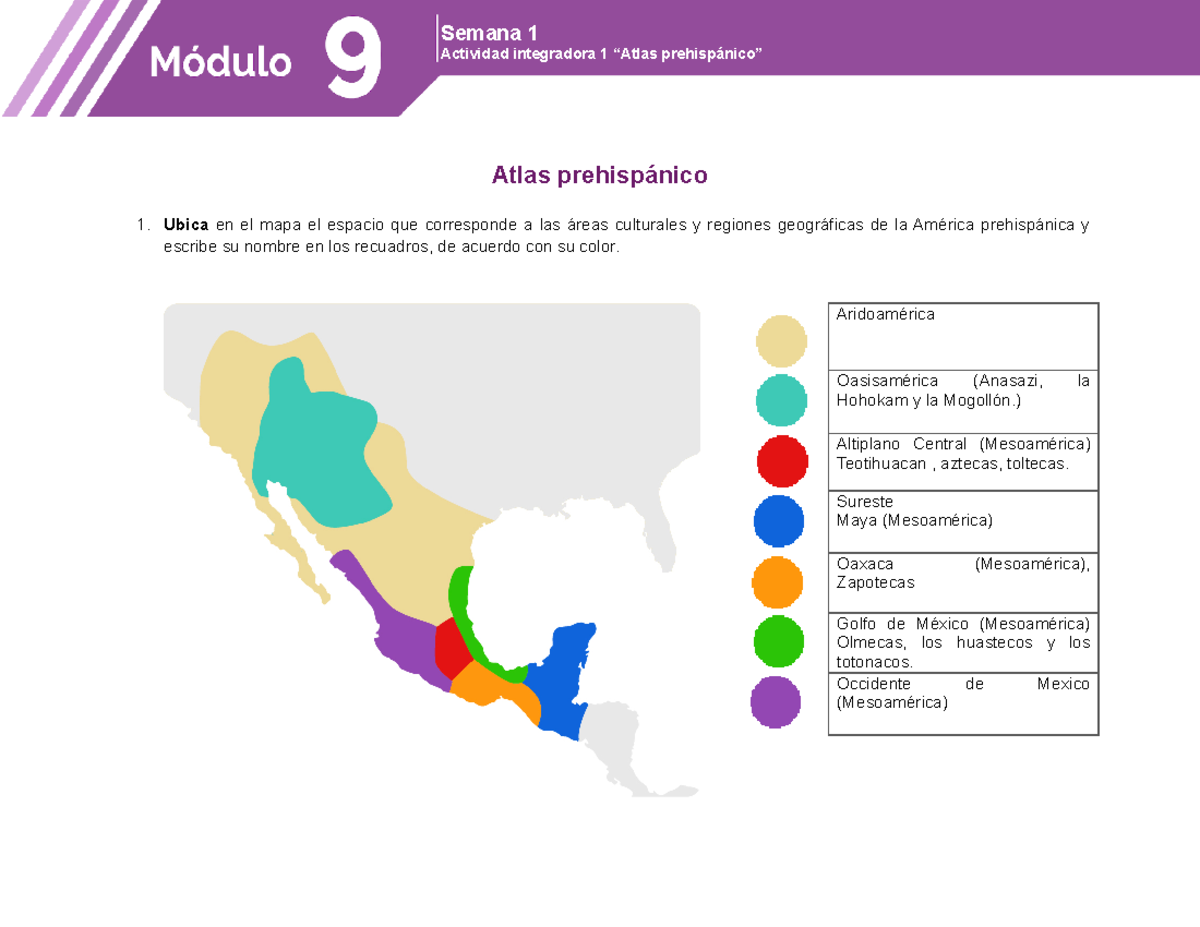 Medrano Hernandez Flor Jael M09S1AI1 - Atlas prehispánico Ubica en el ...