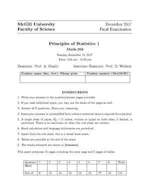 Math 203 Assignment 2 Fall 22 F - MATH 203 PRINCIPLES OF STATISTICS I ...