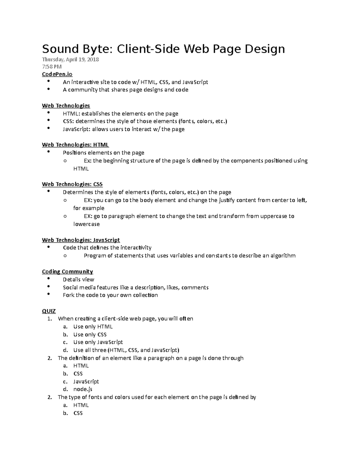 Sound Byte Client-Side Web Page Design - Sound Byte: Client-Side Web ...