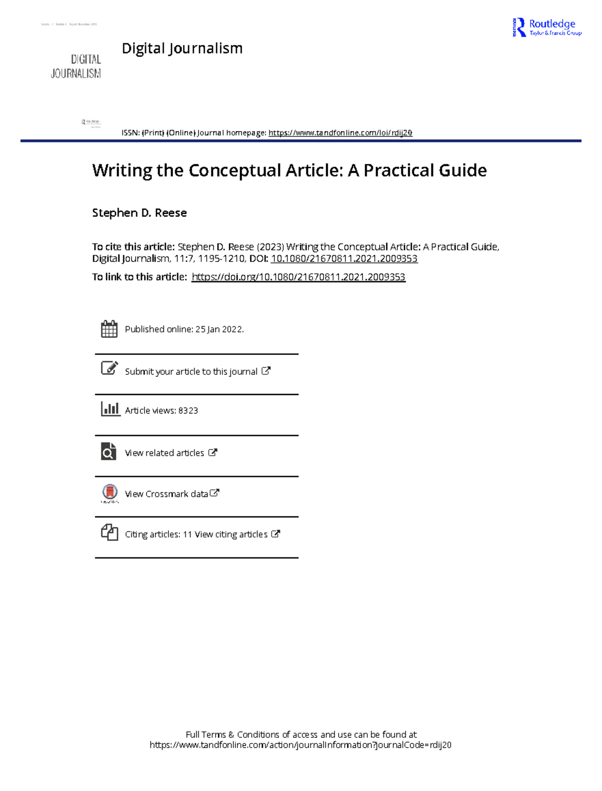 Writing the Conceptual Article A Practical Guide - Full Terms ...