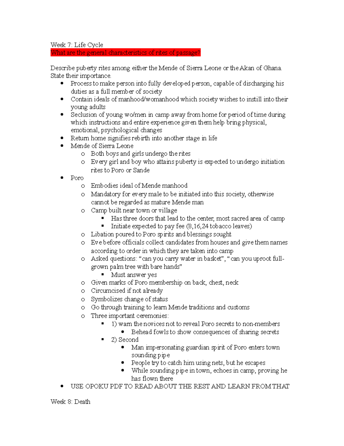 Final Exam Guide - Week 7: Life Cycle What are the general ...