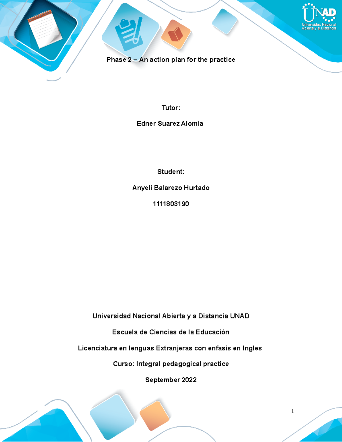 Phase 2 - Education - Phase 2 – An action plan for the practice Tutor ...