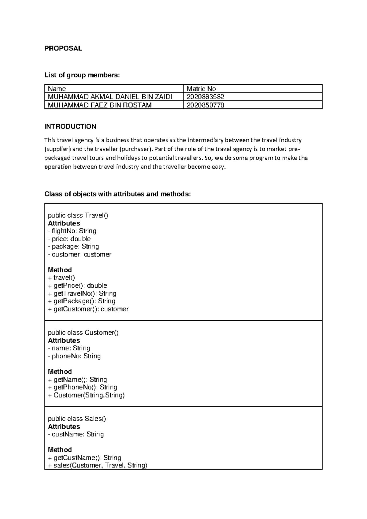 Proposal 248 - PROPOSAL List of group members: Name Matric No MUHAMMAD ...
