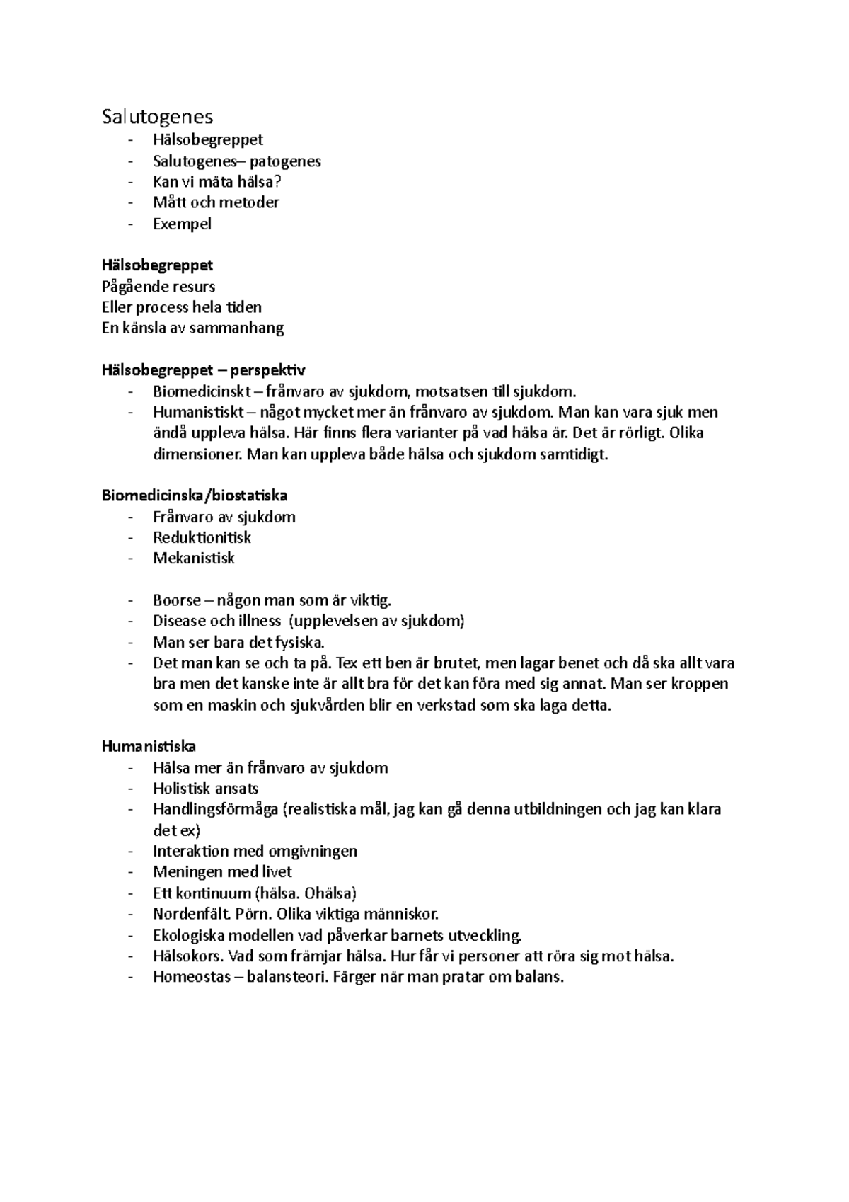Salutogenes - Salutogenes Hälsobegreppet Salutogenes– patogenes Kan vi ...