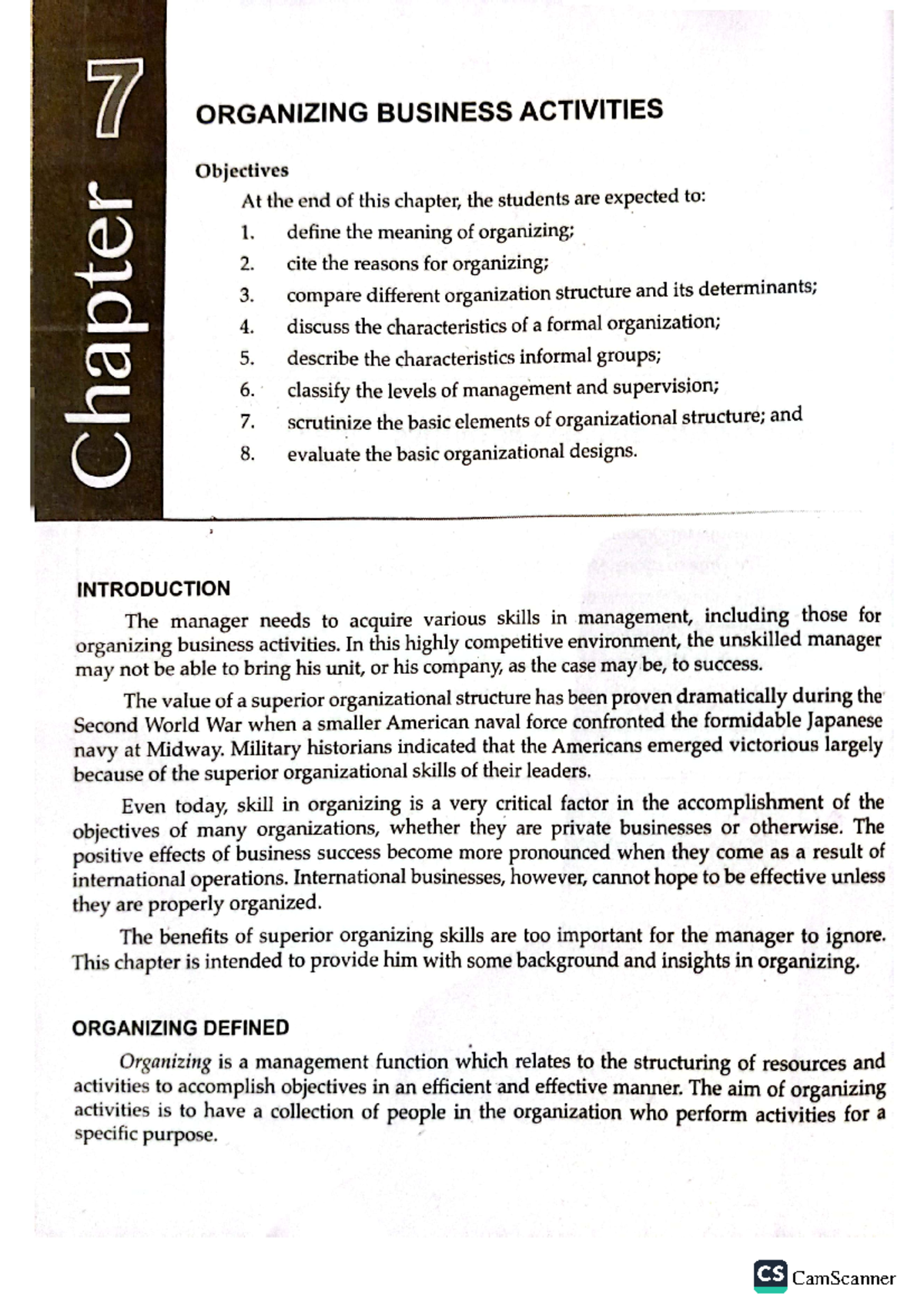 Chapter-7 - ORGANIZATION MANAGEMENT BOOK chapter 7 - Organization Management - Studocu