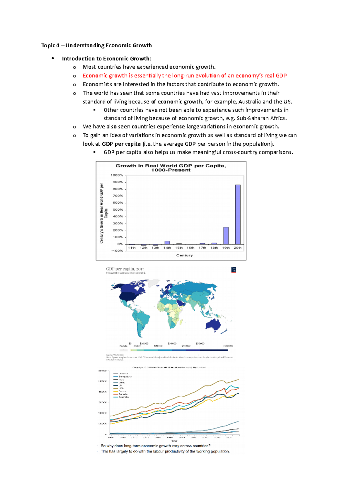 Topic 4 - understanding economic growth - Topic 4 – Understanding ...