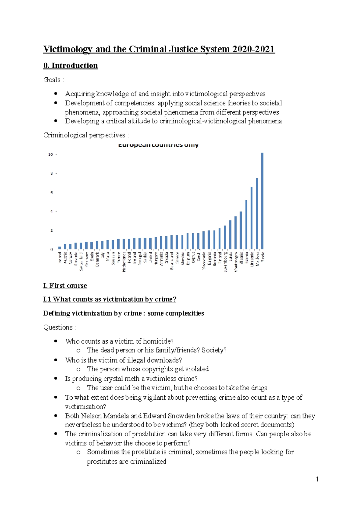 Victimology and the Criminal Justice System 2020 - Introduction Goals ...