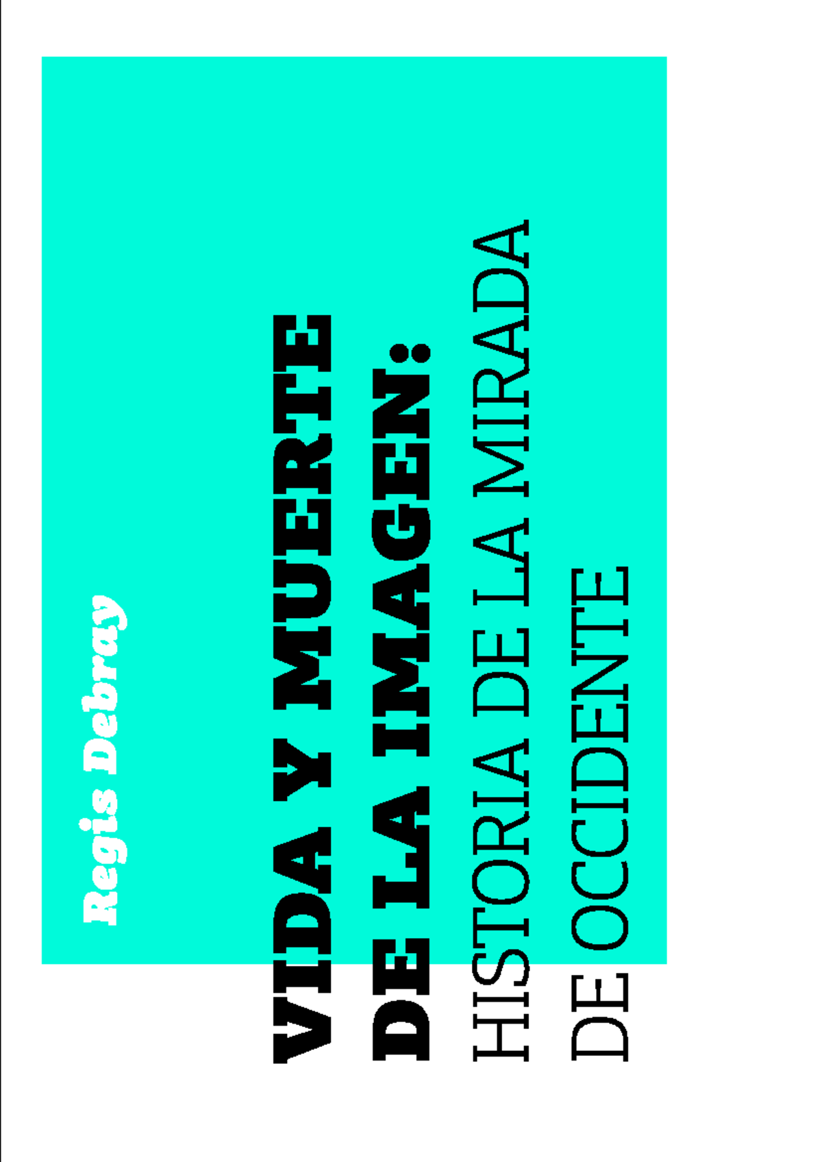 H2 debray - Regis Debray VIDA Y MUERTE DE LA IMAGEN: HISTORIA DE LA ...