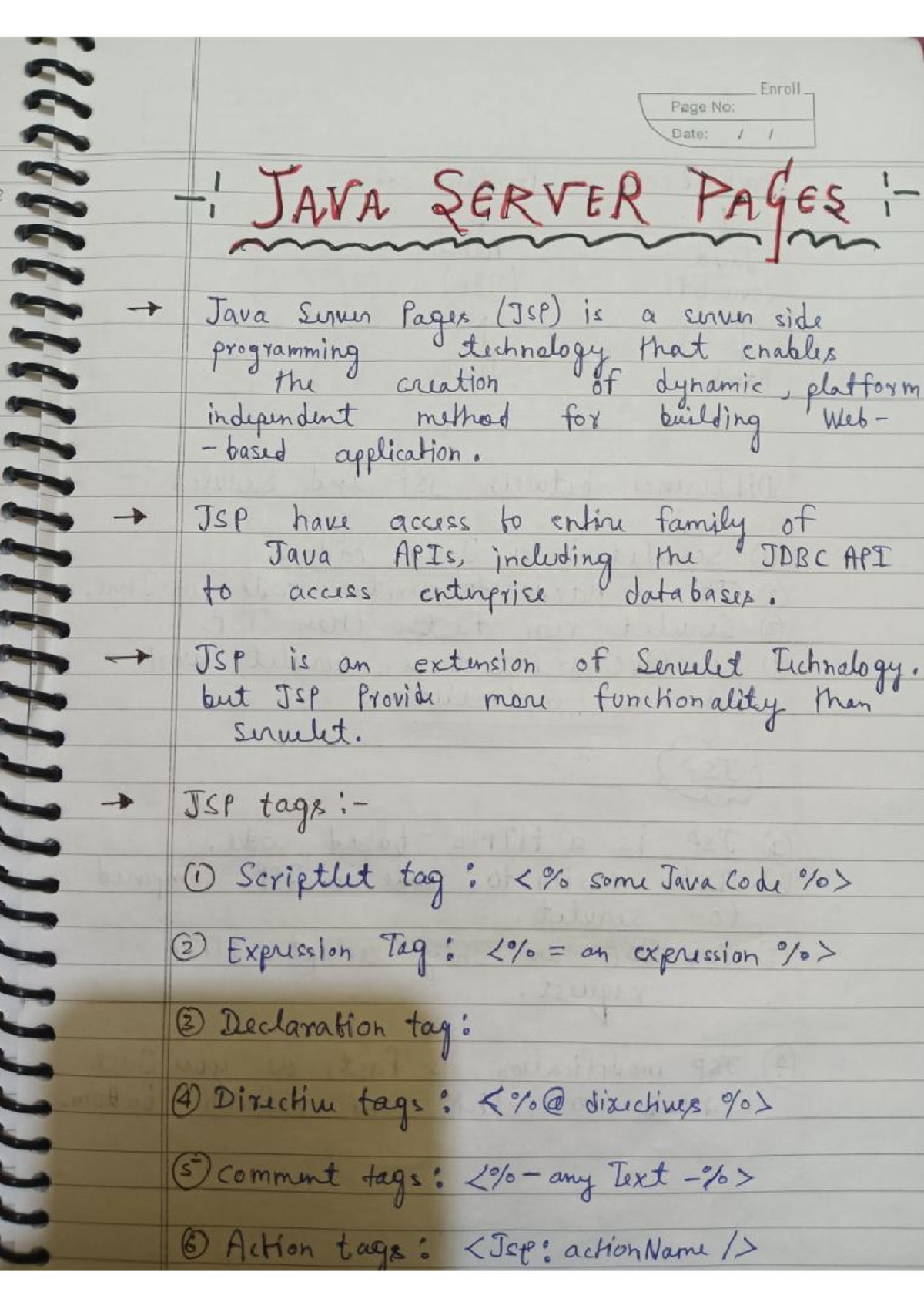 Jsp0 - in this notes u will leran the concept of Java server Pages ...