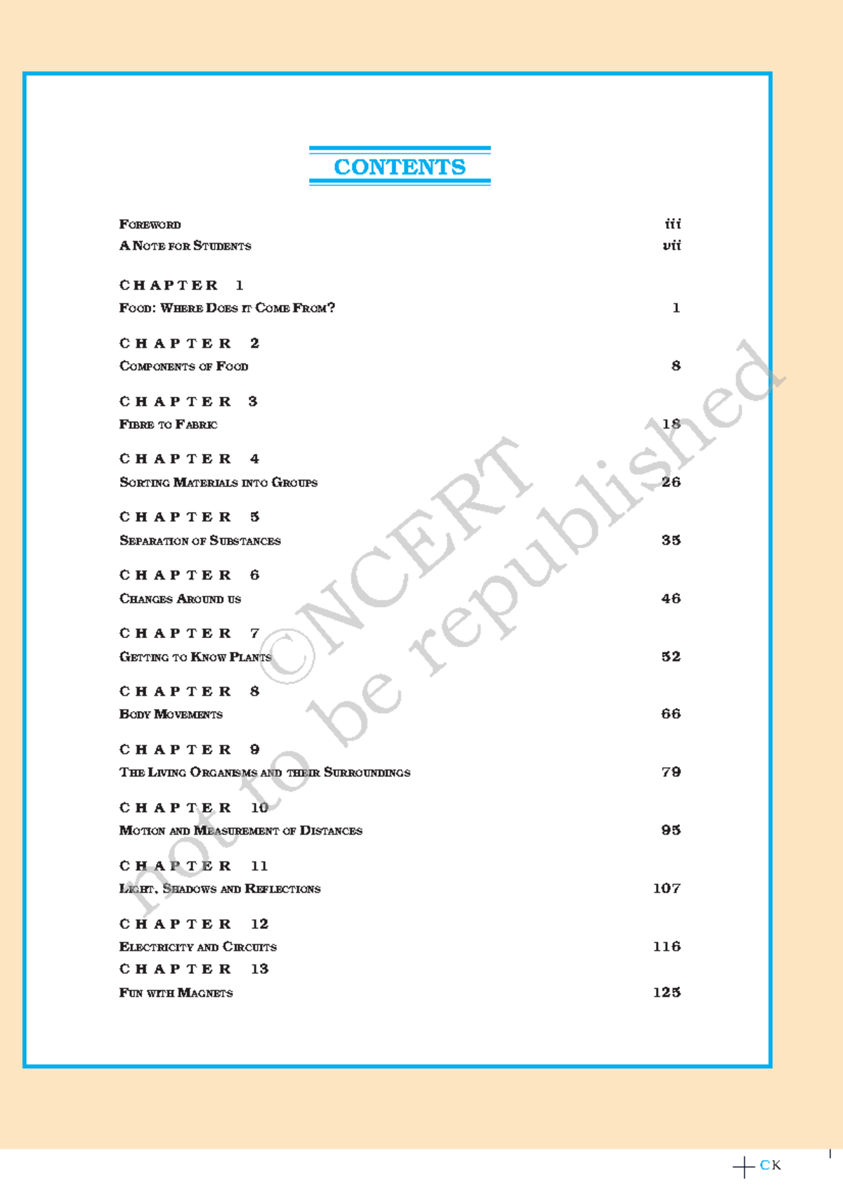 NCERT book for nCERT vcaas - C K CONTENTS FOREWORD iii ©NCERT C H A P T ...