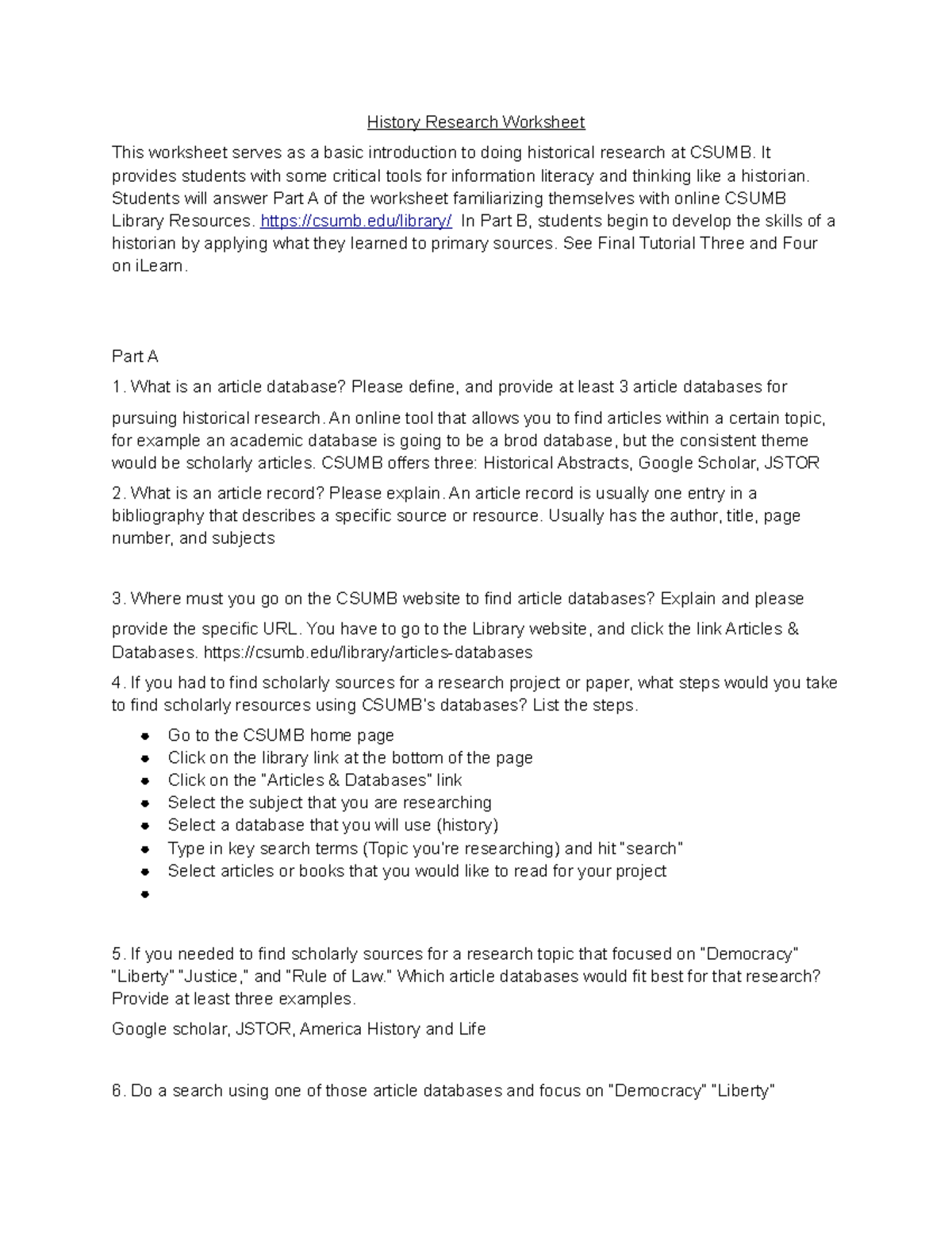Copy of History Research Worksheet - History Research Worksheet This ...