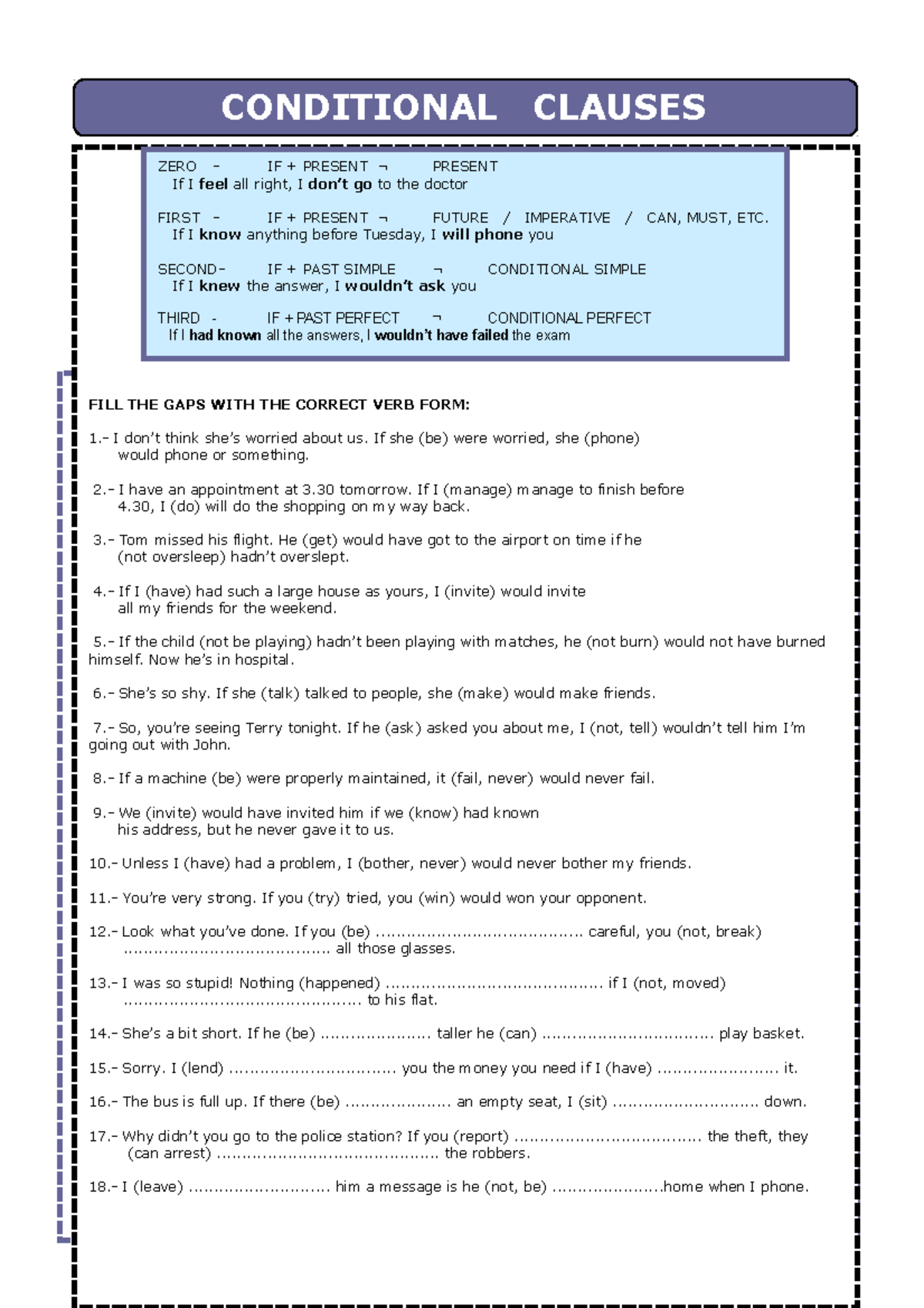 Conditionalreview 2 - Conditional review 1 - ENGL 1100 - VCC - Studocu