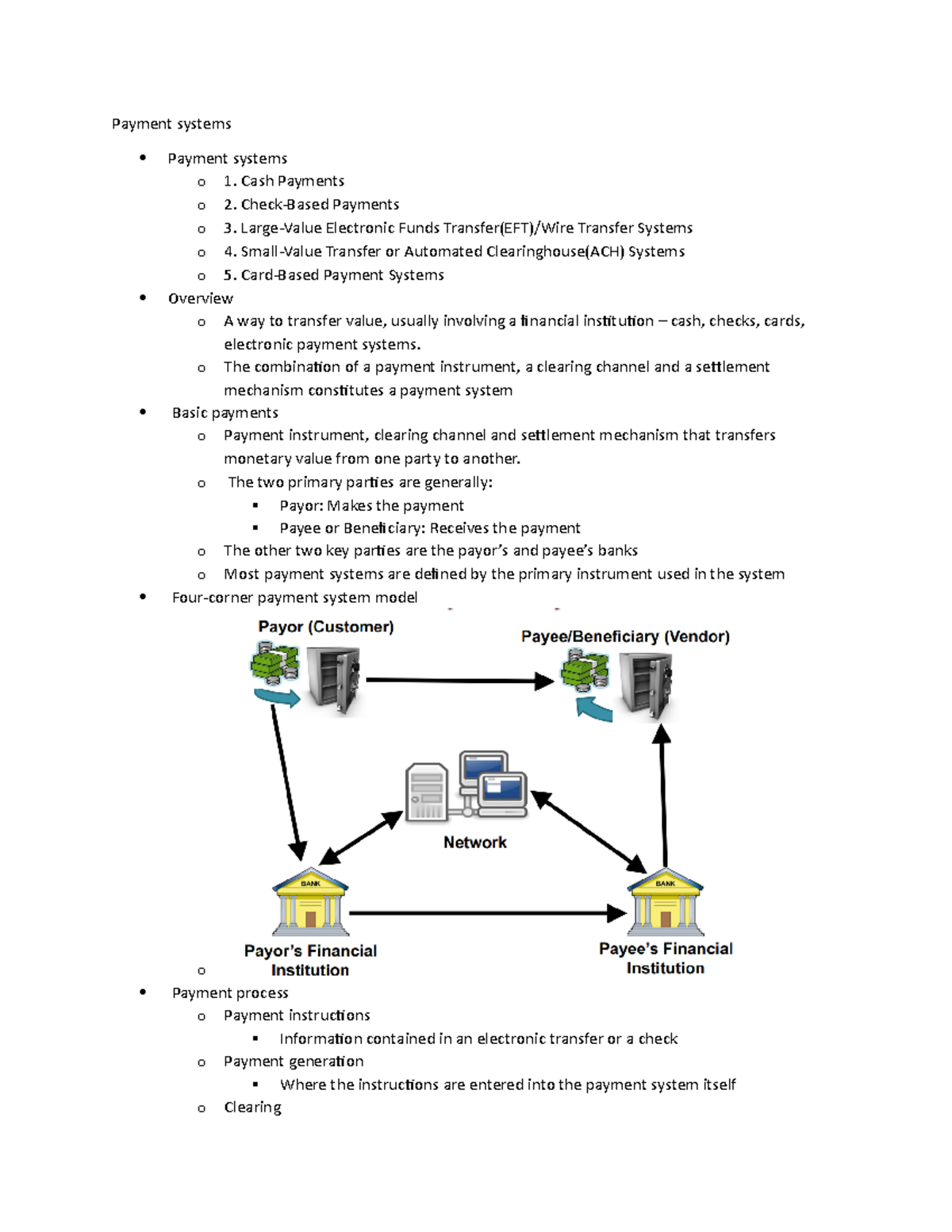 Payment system and working capital management - Payment systems Payment ...