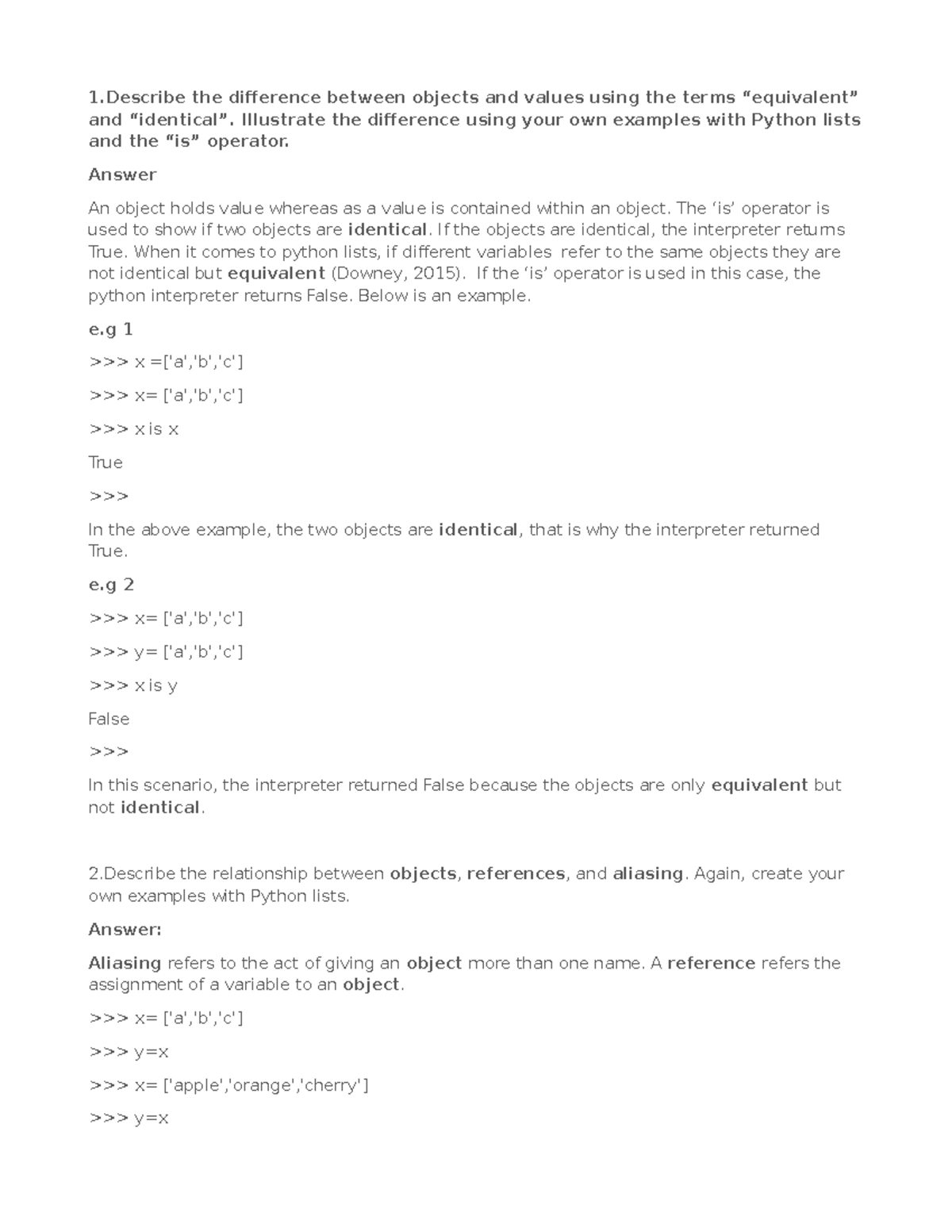 Programming discussion unit 6 - 1 the difference between objects and ...