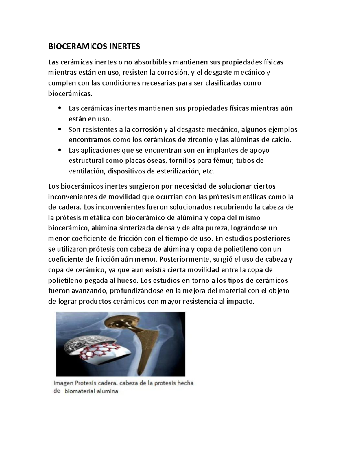Bioceramicos Inertes - Fundamentos de materiales ceramicos, vidrios ...