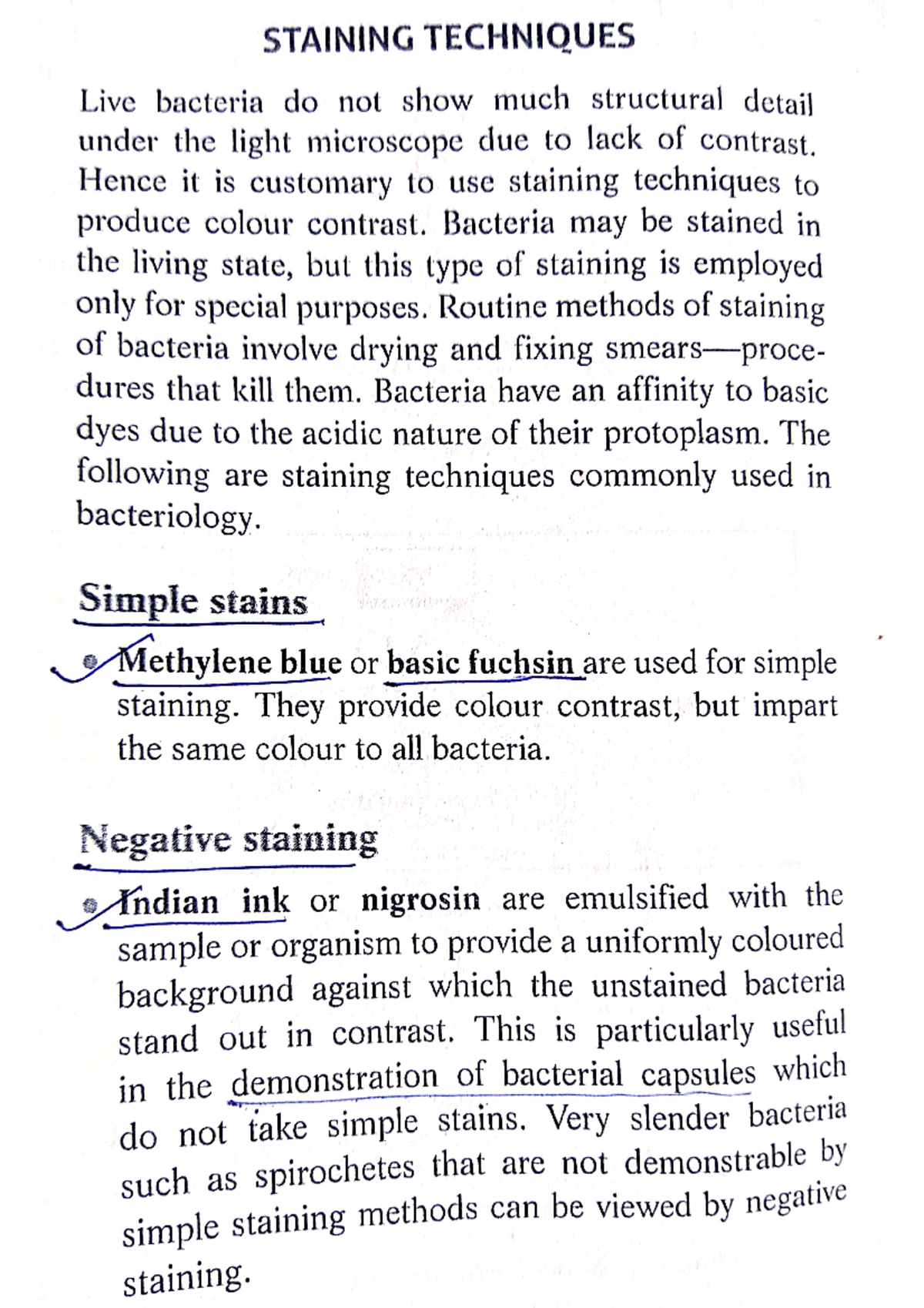 Staining techniques - General Microbiology - Studocu