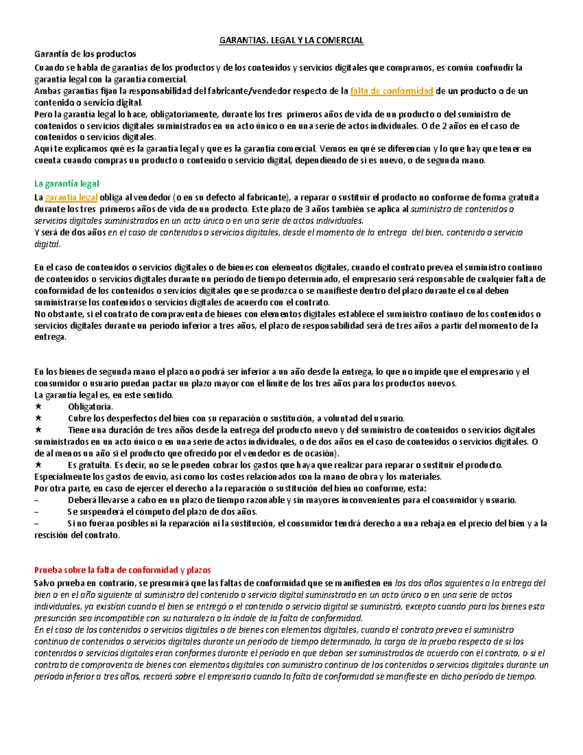 Las garantias comercial y legal - GARANTIAS. LEGAL Y LA COMERCIAL ...