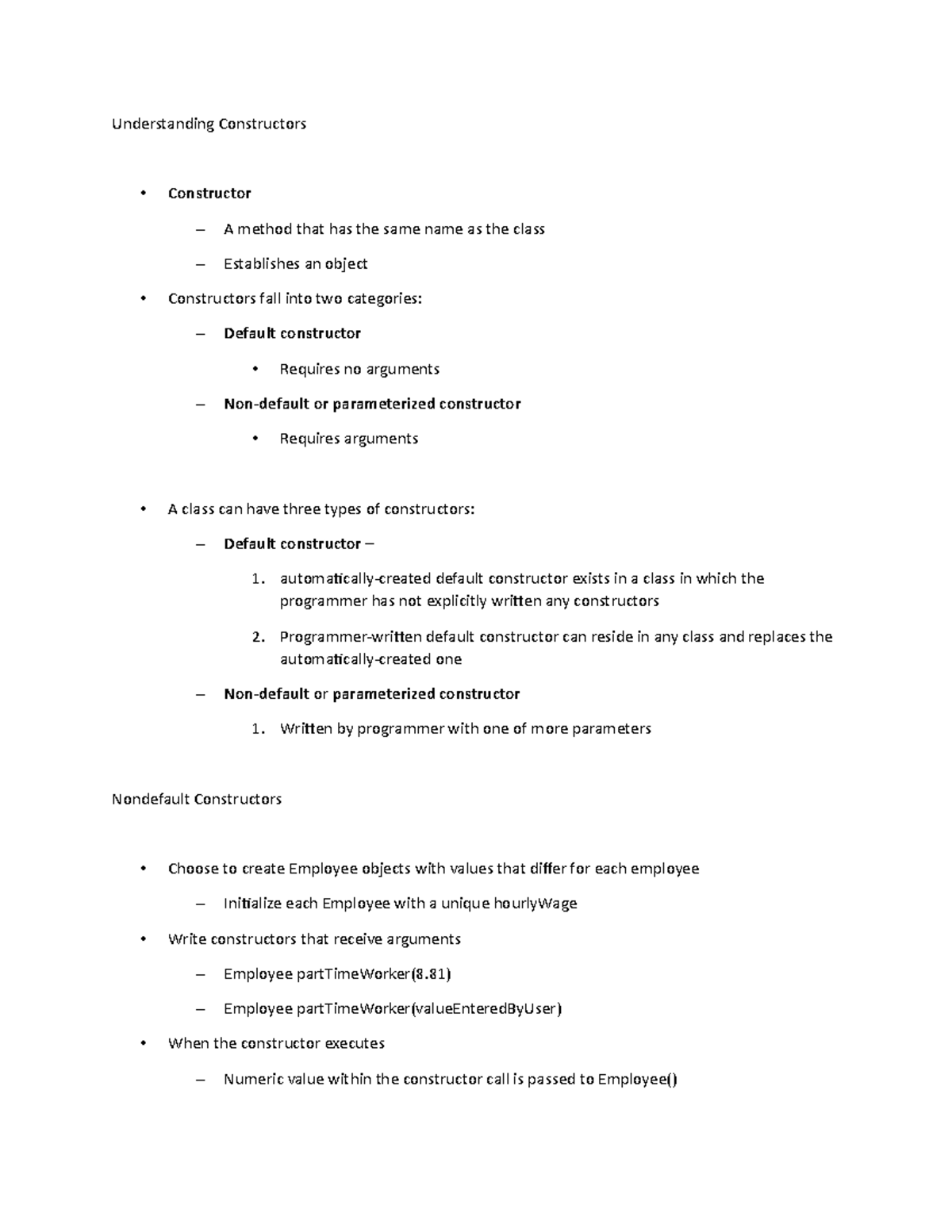 Understanding Constructors Ch11 Understanding Constructors Constructor A Method That Has The
