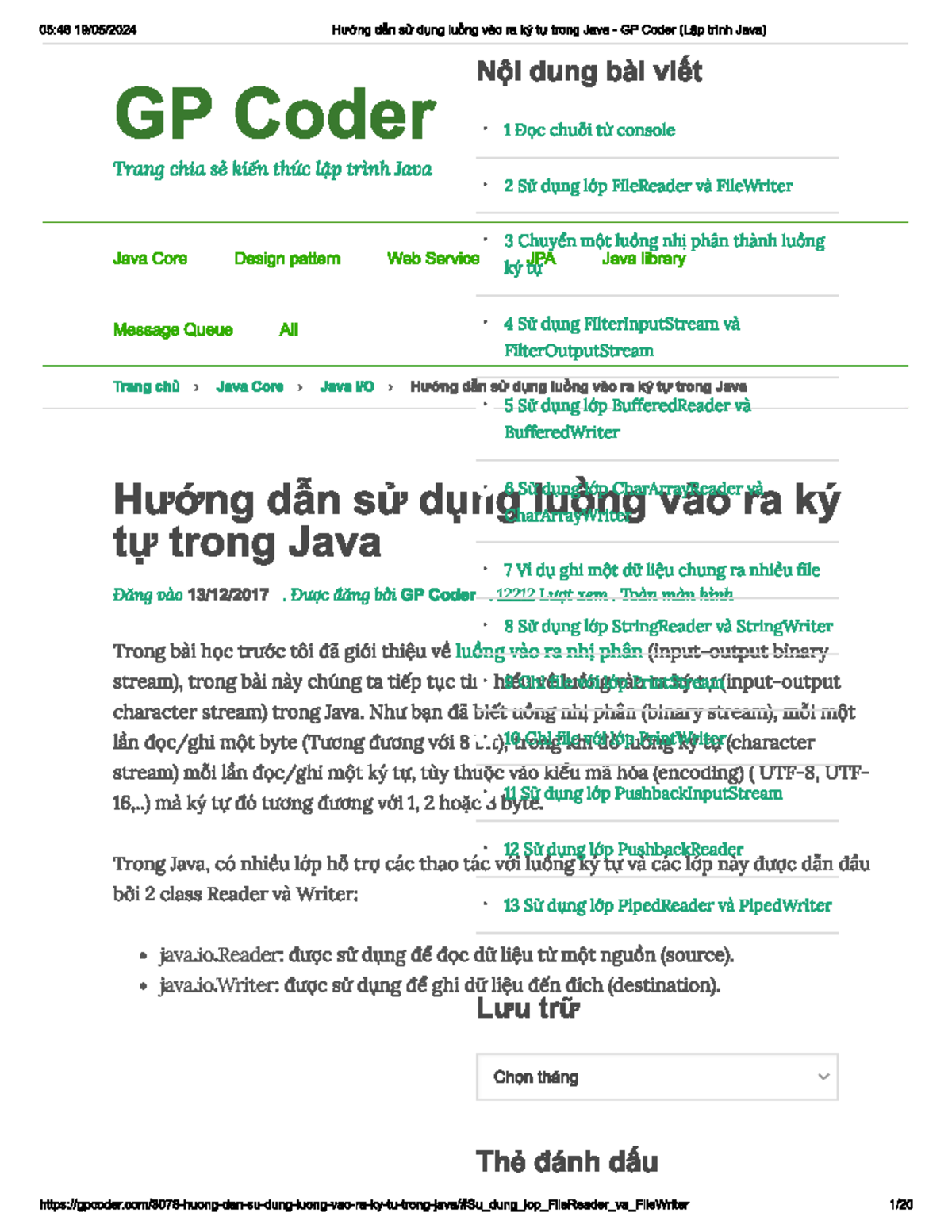 Reader Writer - java - Lập trình Java - Studocu