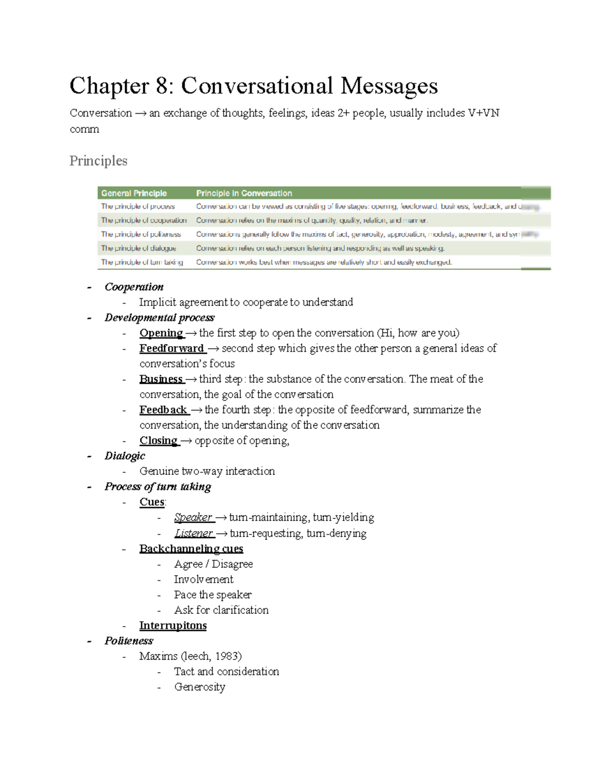 3. Relationship Psych - Chapter 8: Conversational Messages Conversation ...