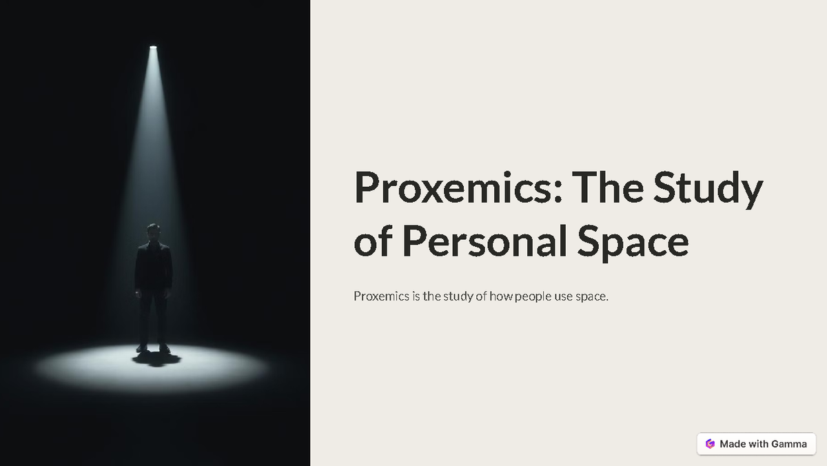 Proxemics The Study of Personal Space - Proxemics: The Study of ...