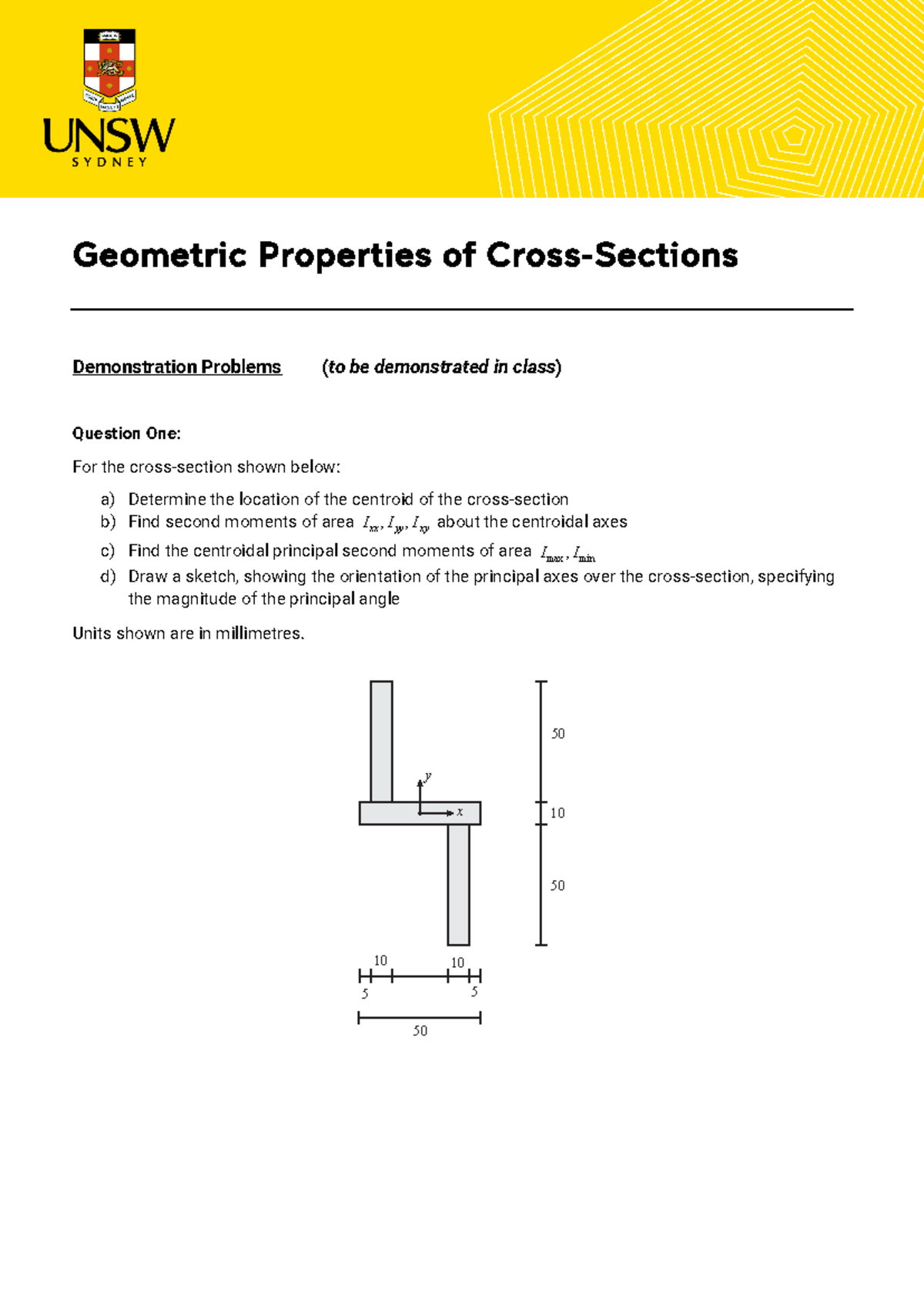 Week 01 - Geometric Properties of Cross-Sections - Geometric Properties ...