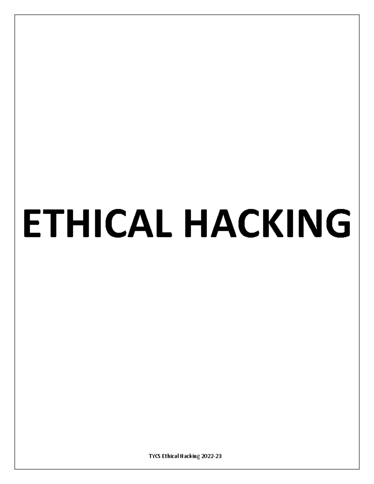 Ethical Hacking JOURNAL - ETHICAL HACKING Vidya Vikas Education Society ...