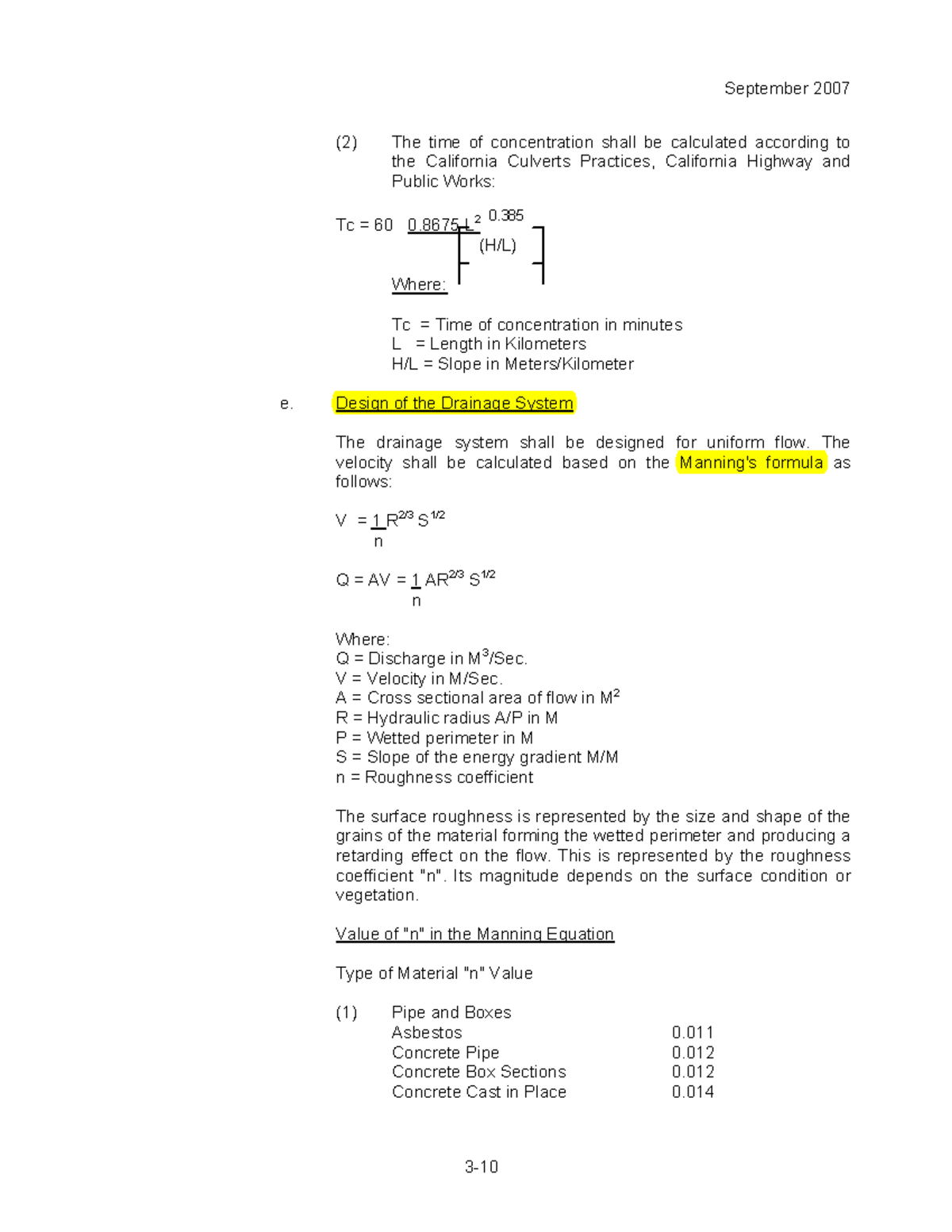 Drainage-Sewerage System General Design Criteria Tech Guidelines - SEPT ...