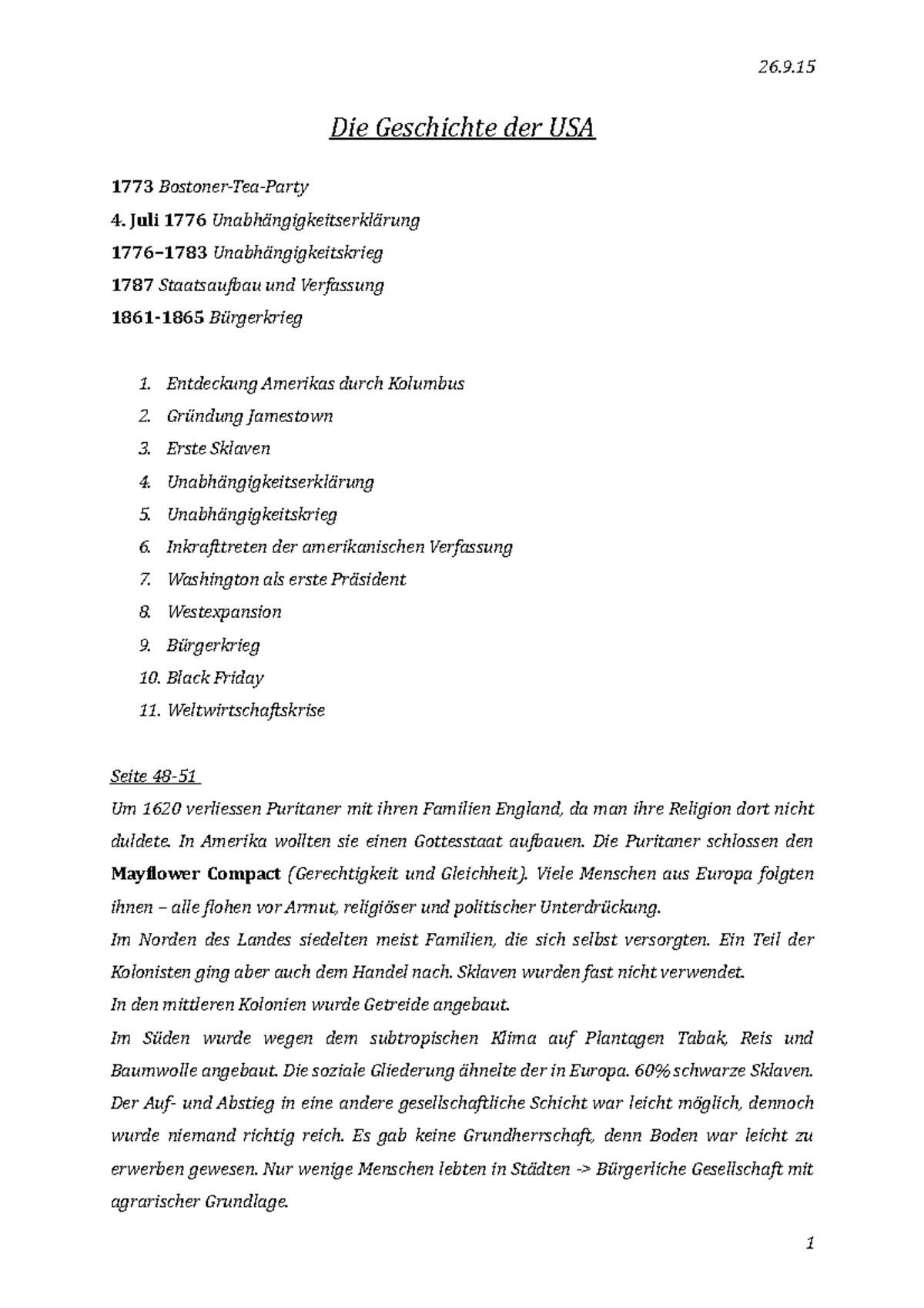 Die Geschichte der USA - Die Geschichte der USA 1773 Bostoner-Tea-Party ...