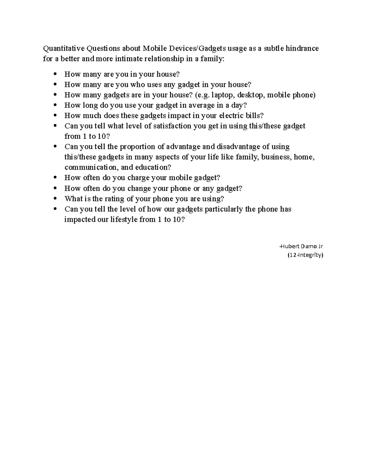 Quantitative Questions about Mobile Devices( Damohubertjr ...