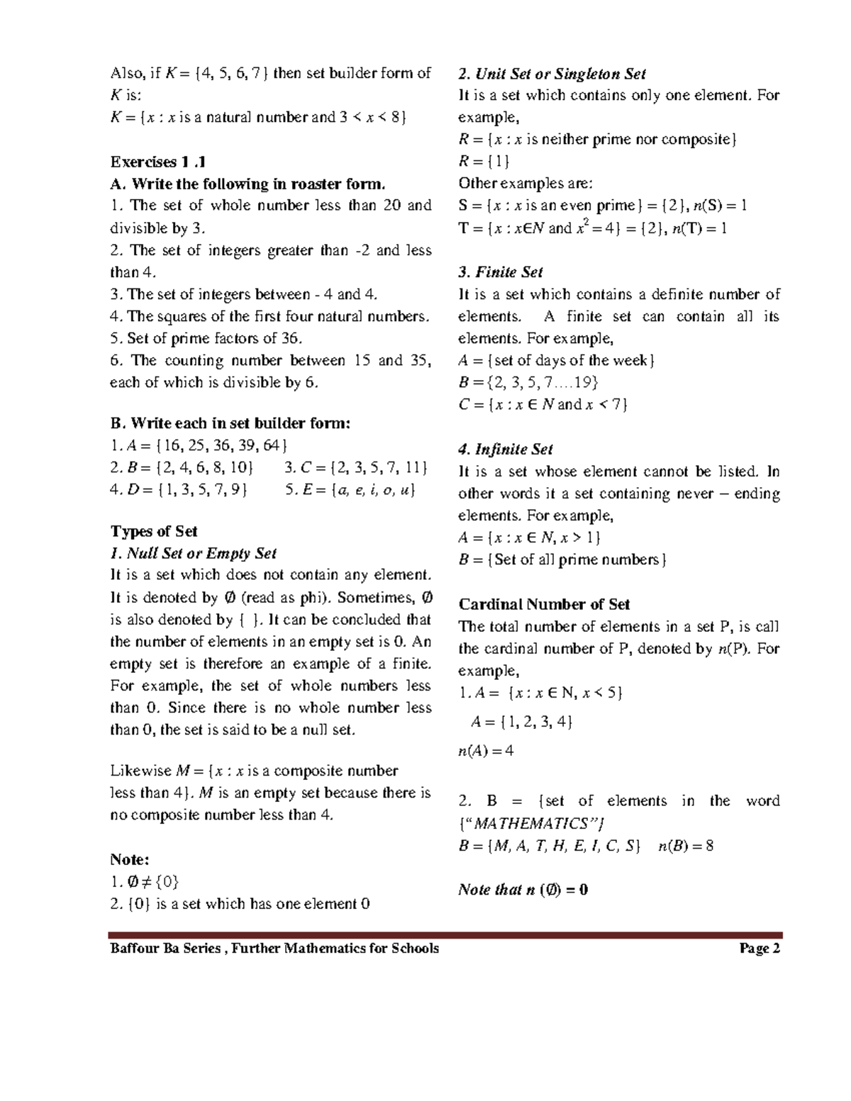 Maths Elective 12 - rtr jou - Baffour Ba Series , Further Mathematics ...