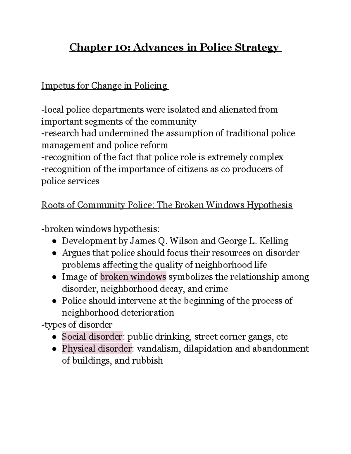 Chapter 10 Advances in Police Strategy - Chapter 10: Advances in Police ...