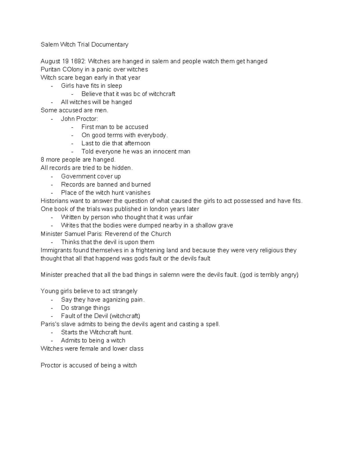 Salem Witch Trial Documentary - Salem Witch Trial Documentary August 19 ...