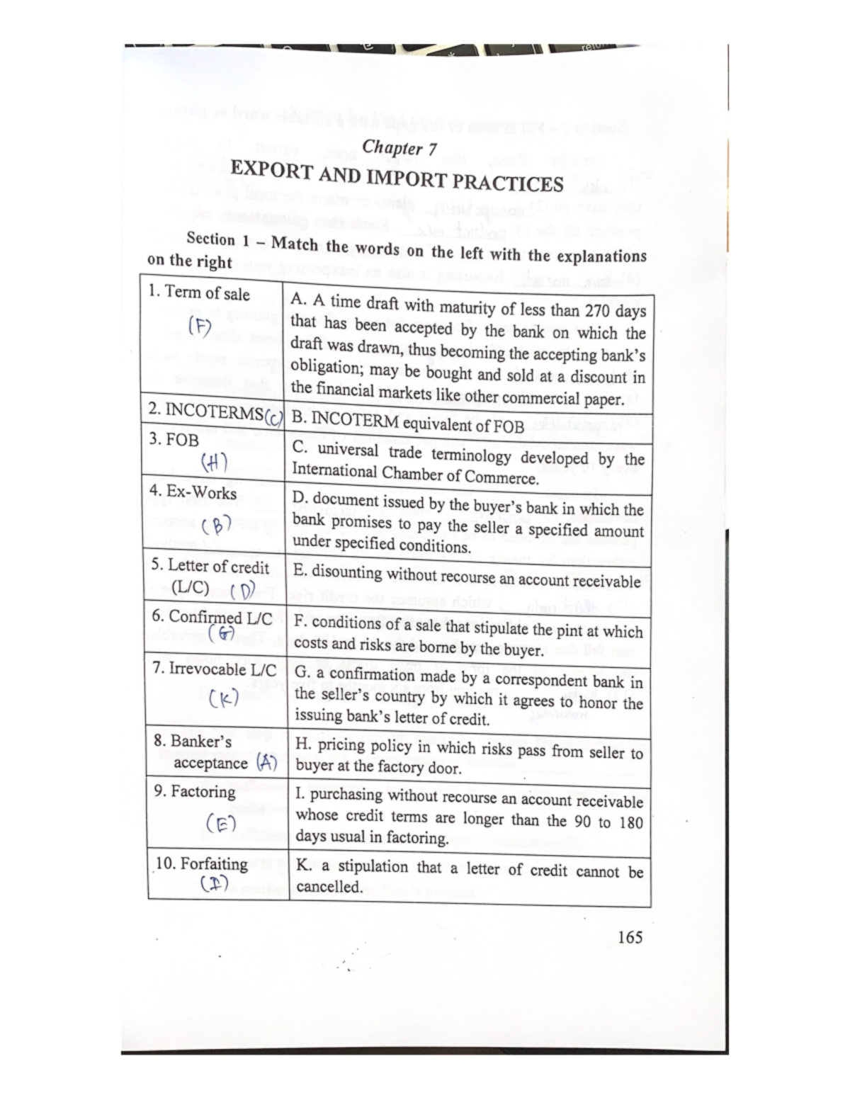 Chapter 7 - hdhdhs - Chapter 7 EXPORT AND IMPORT PRACTICES Section 1 ...