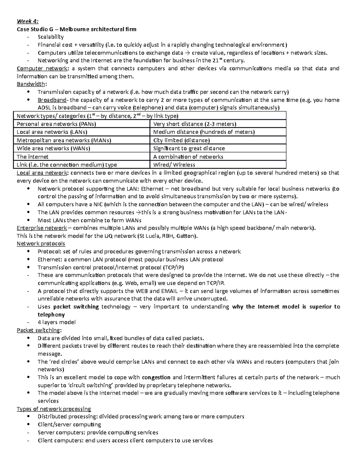 Finalexam - Summary Computer-Based Information Systems - Week 4: Case ...