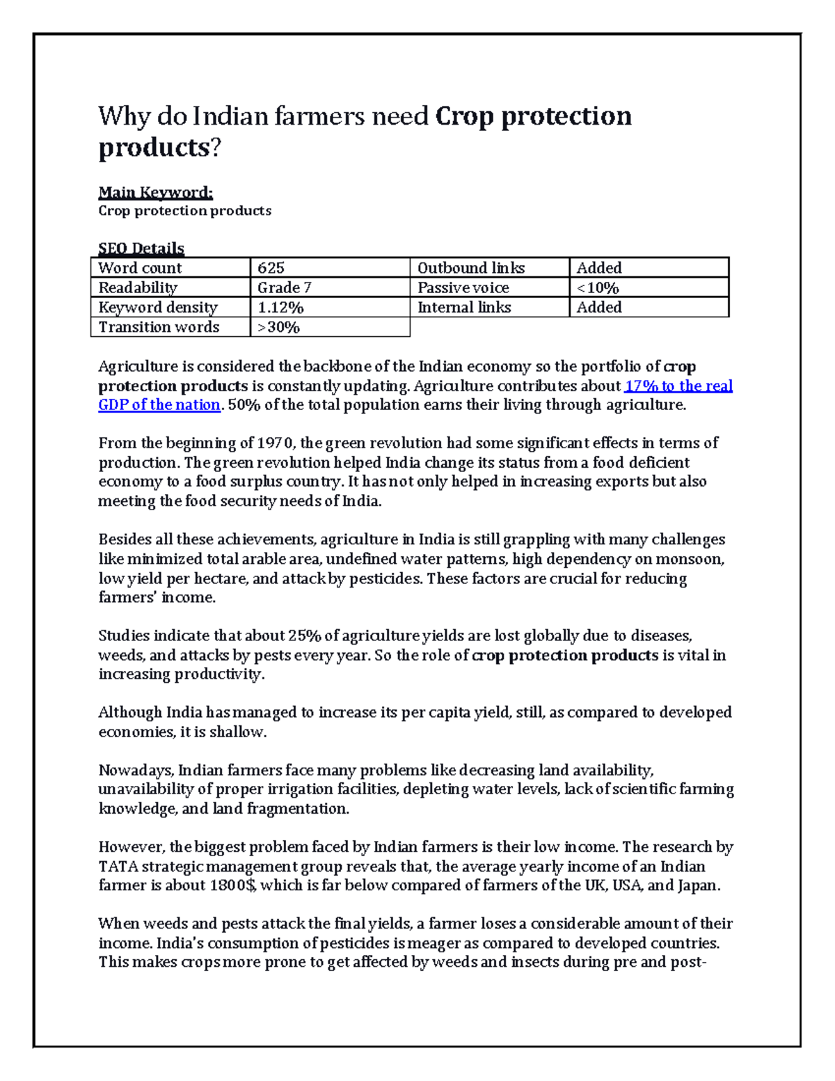 Why do Indian farmers need Crop Protection products - Copy - Why do ...