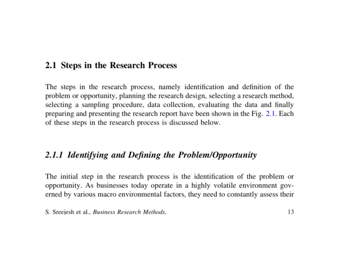 Steps involved in research process - Business Research - Studocu