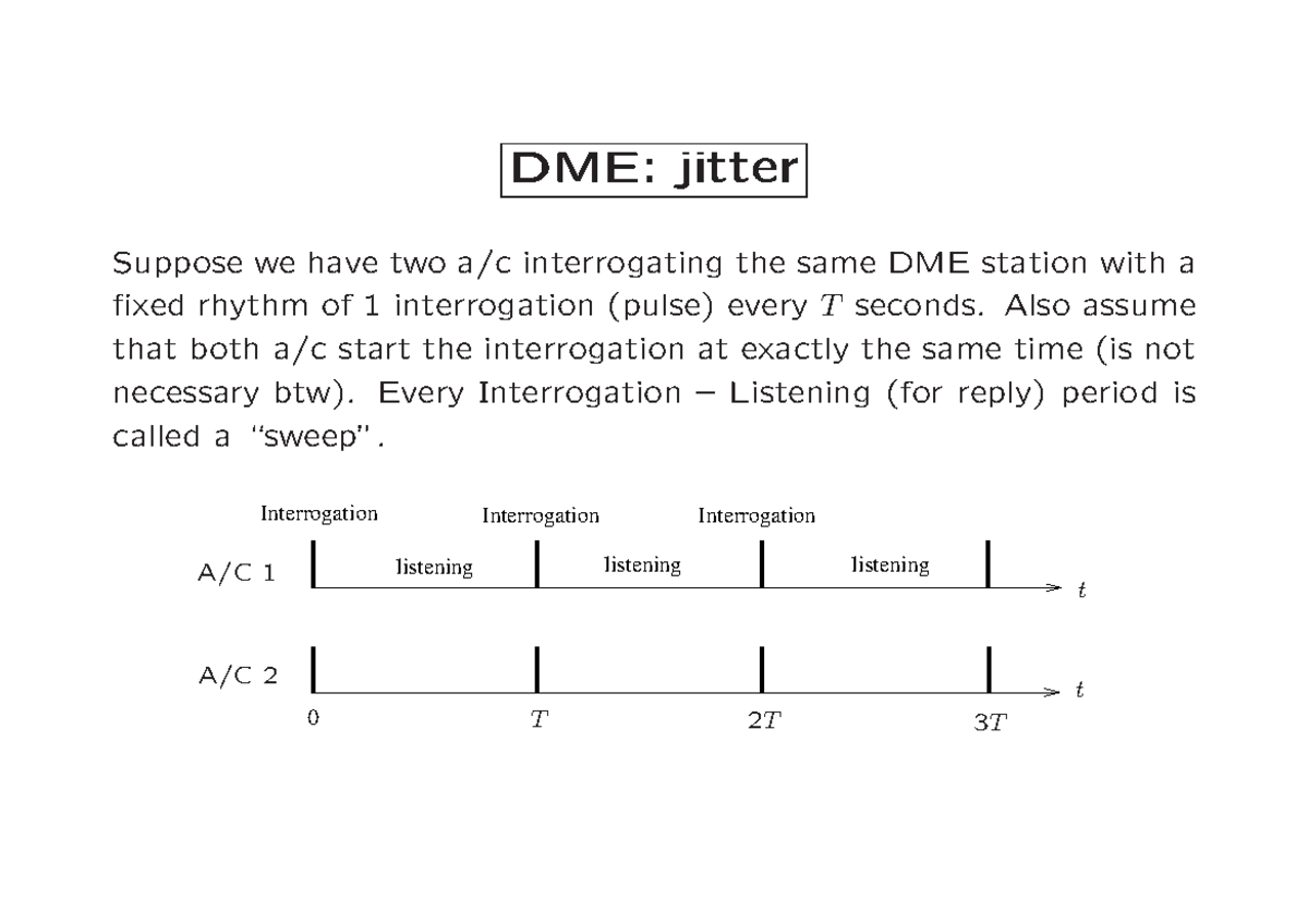 DME jitter with notes - DME: jitter Suppose we have two a/c ...